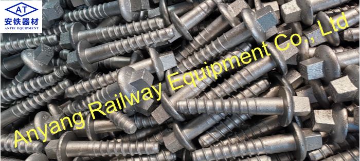 M22×135 Railroad Sleeper Screw Spikes for Sale--Railway Rail Fastening ...
