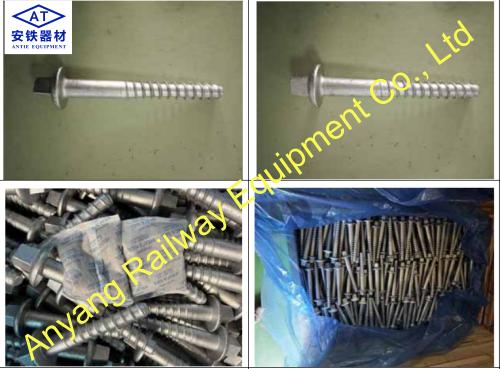 M22×200 Railway Sleeper Screw Spikes for Rail Fixing--Railway Rail ...